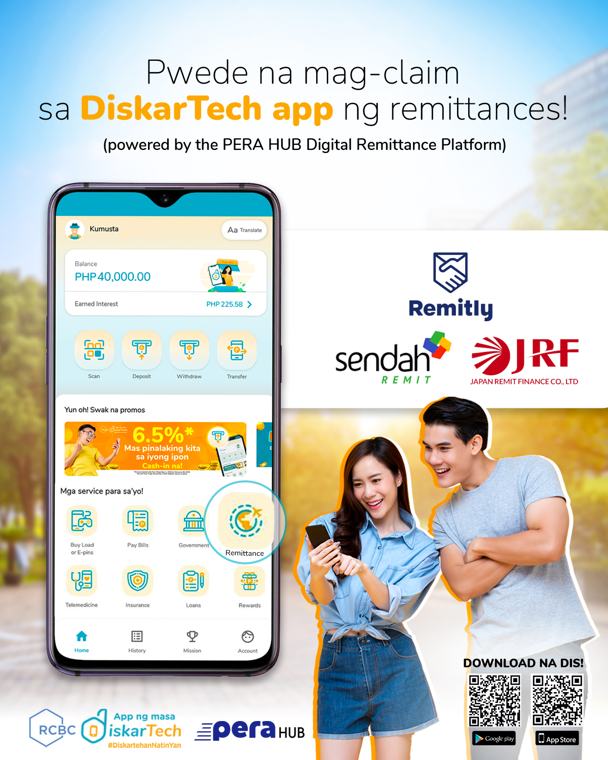 RCBC DiskarTech launches remittance and loan in-app features - DiskarTech
